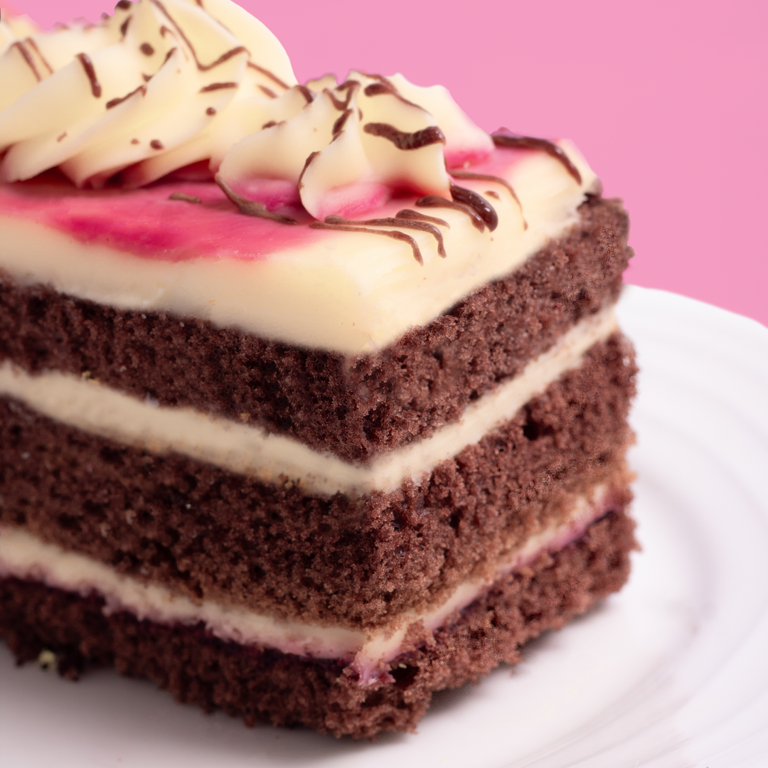 Black Forest Slice – Chocolate Sponge with Blueberry & Cream – Westham ...