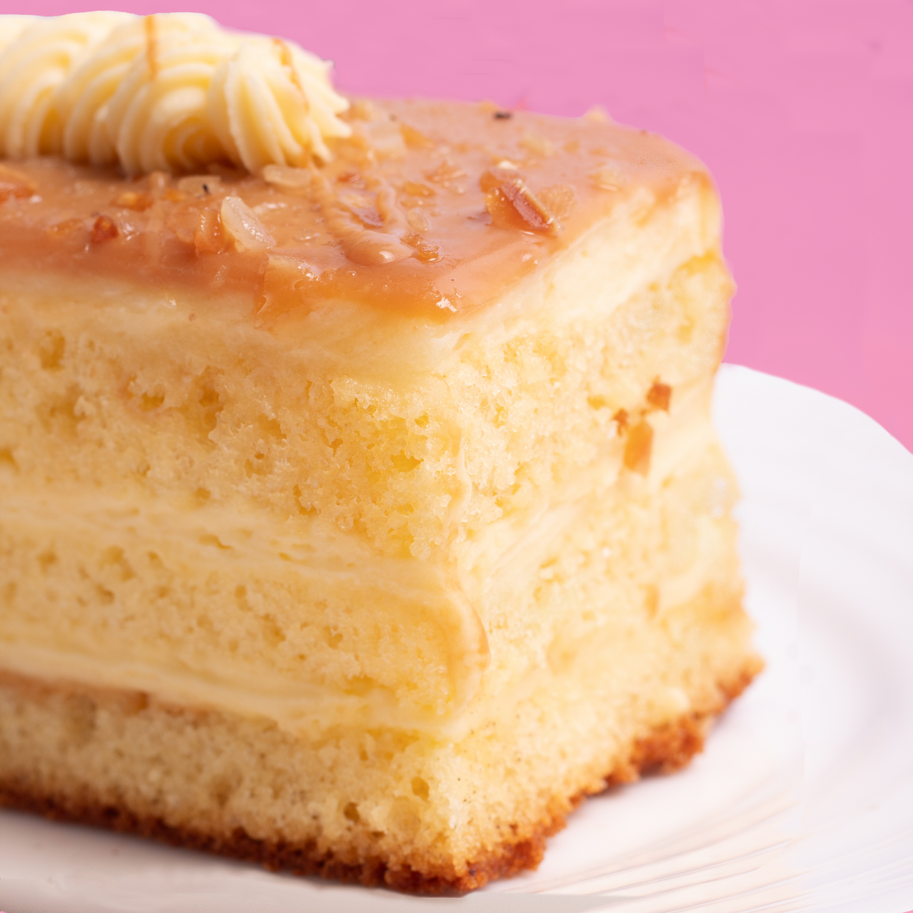 Caramel Slice – Vanilla Sponge with Caramel & Flaked Almonds – Westham ...